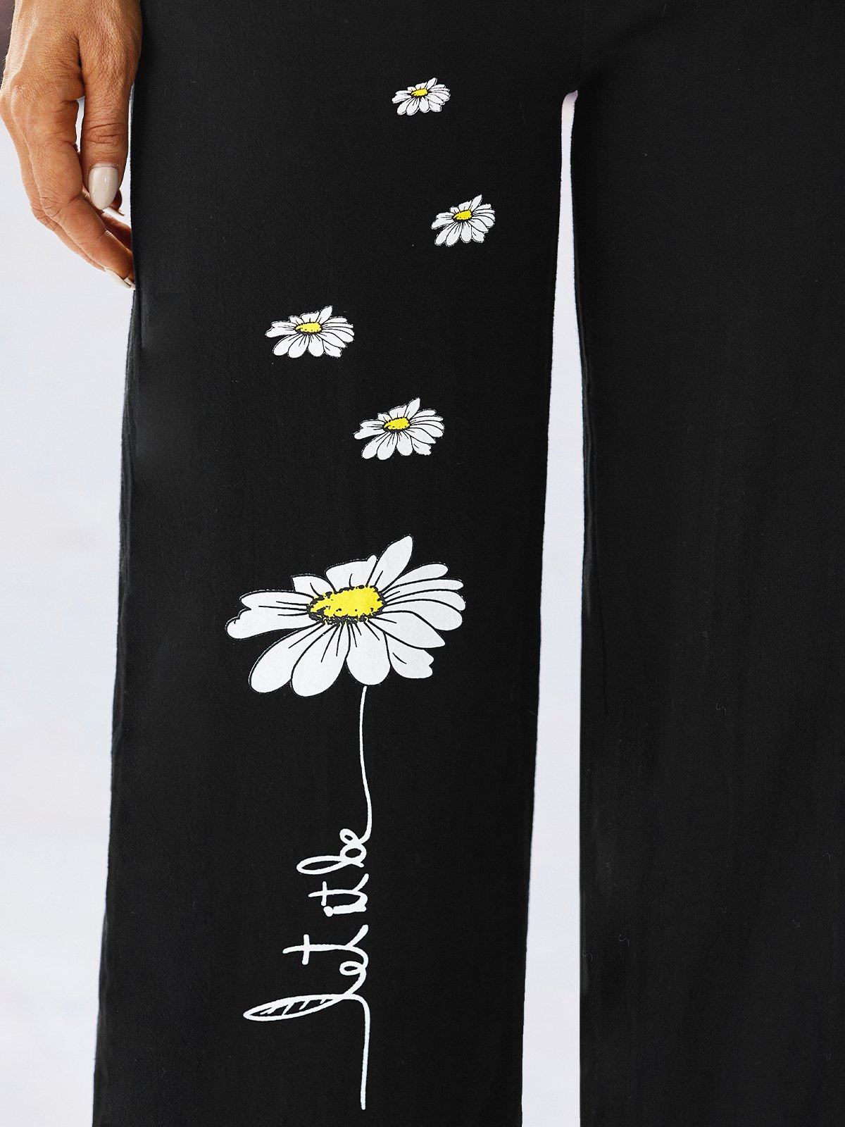 Women Casual Floral Print Pockets Pants Zolucky