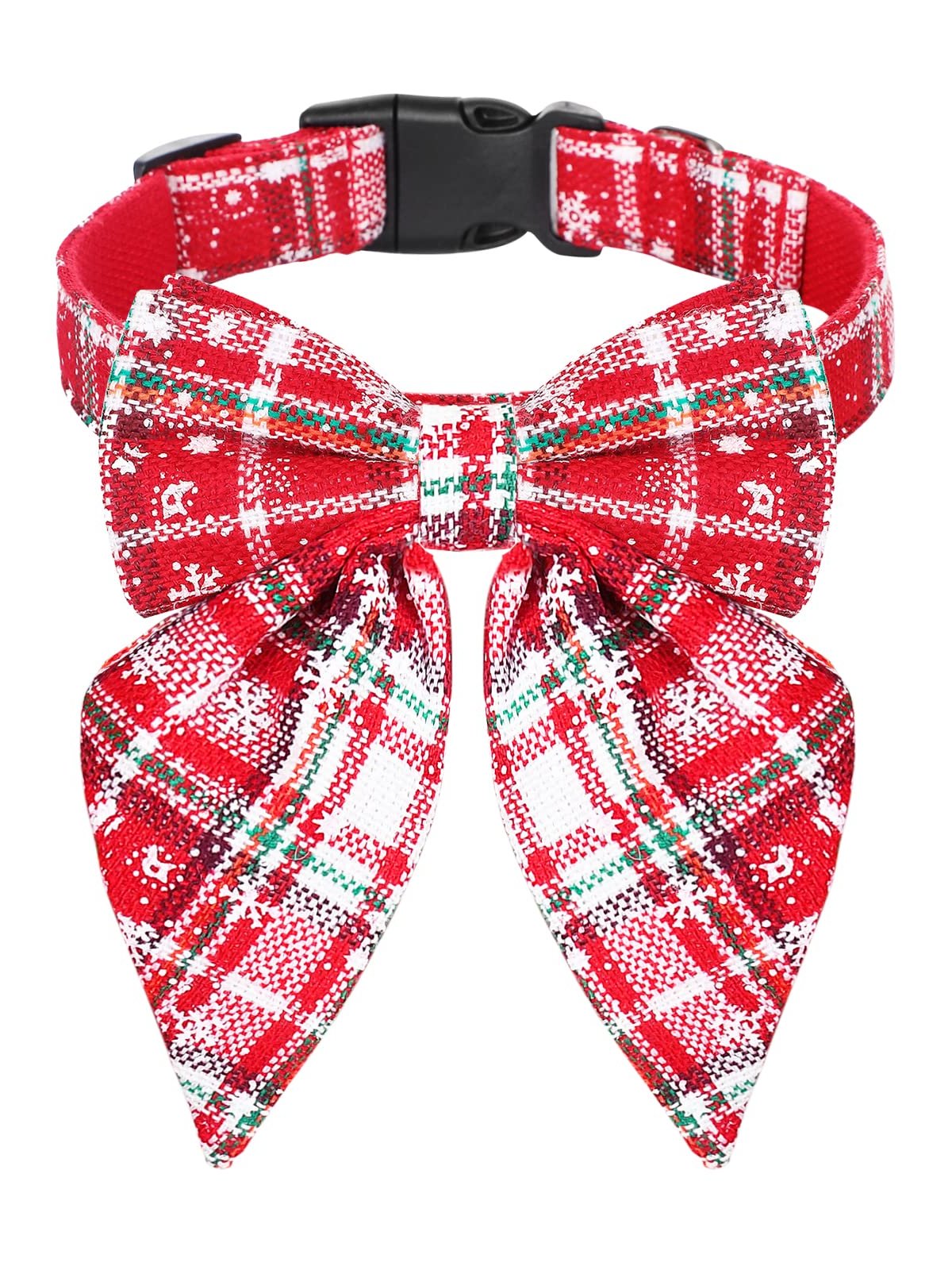 Christmas Plaid Snowflake Pattern Pet Collars Cats Dogs Holiday ...