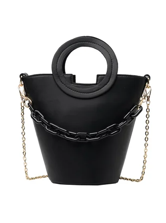 Fashion Ring Handbag Chain Crossbody Bucket Bag | zolucky