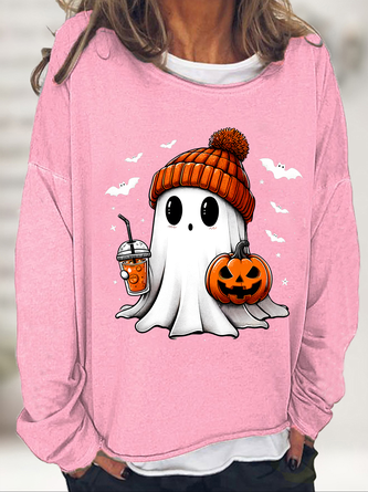 Cute ghost Halloween Casual Sweatshirt | zolucky