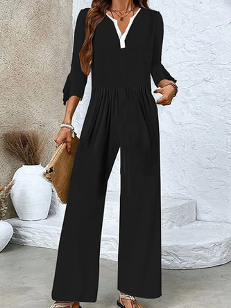 Casual Color Block Jumpsuit | zolucky