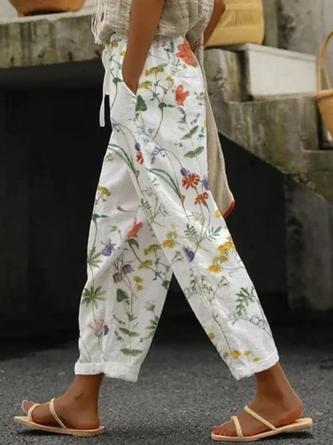 Casual Floral Pants | zolucky