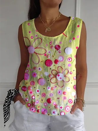 Crew Neck Gradient Pattern Loose Simple T-Shirt | zolucky