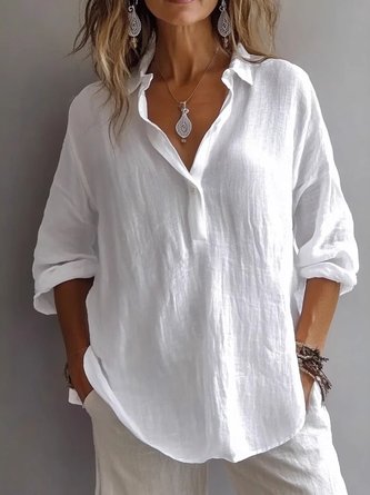 Casual Plain Regular Fit Shirt | zolucky