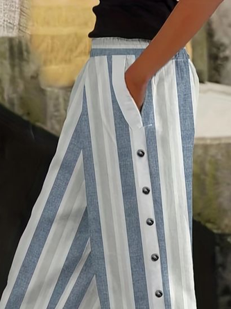 Women's Striped Print Casual Pants | zolucky