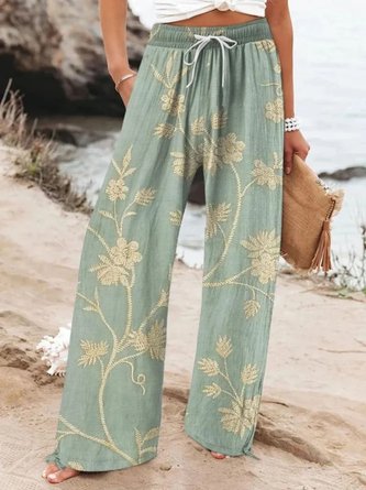 Casual Floral Pants | zolucky