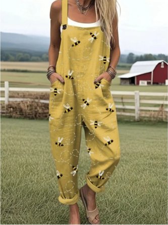 Ethnic Cotton And Linen Jumpsuit | zolucky