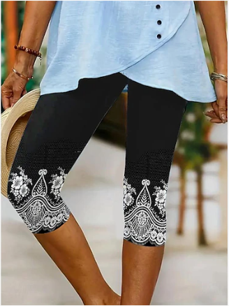 Women's Casual Tight Print Pants | zolucky