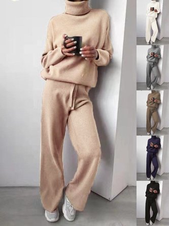 Women's Adjustable Strap Plain Daily Going Out Two-Piece Set Khaki ...