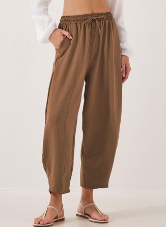 Plain Loose Simple Pants | zolucky
