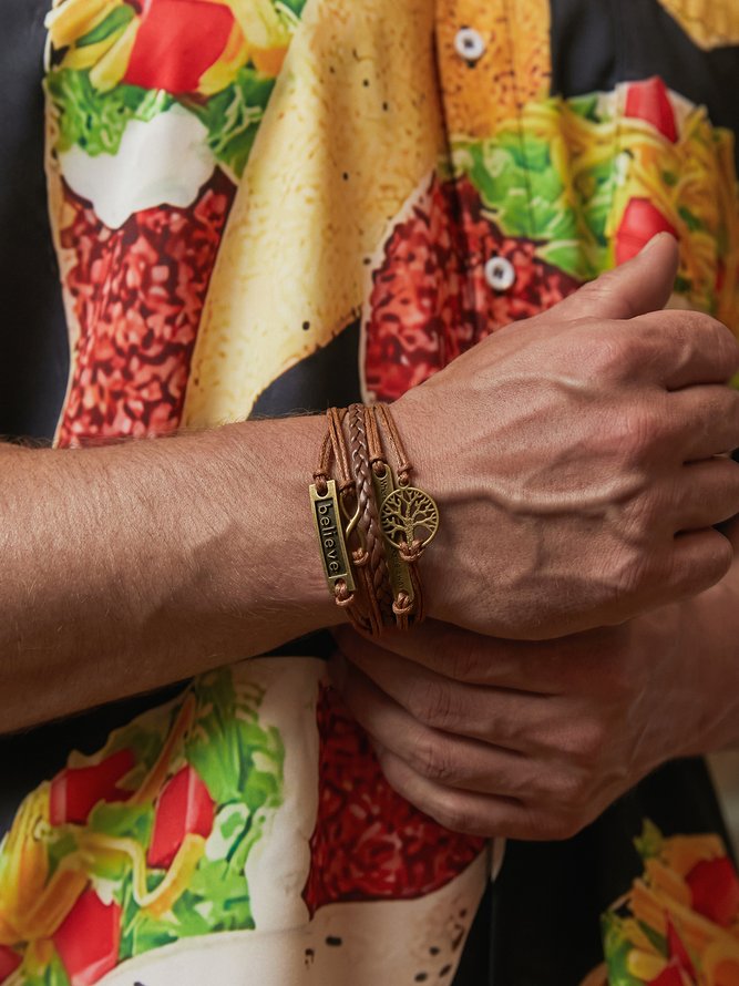 Zolucky Bohemian Vintage Multilayer Leather Rope Bracelet | zolucky